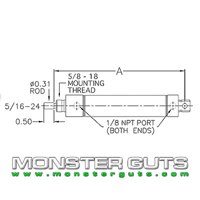 1-1/16" Bore Double-Action Universal Mount Cylinder – Monster Guts